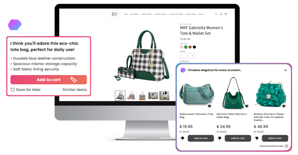 AI personalization for ecommerce - Recomaze